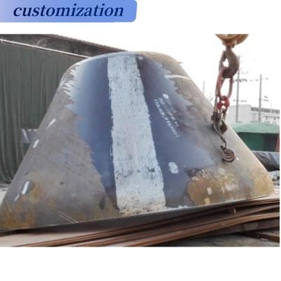 China Op maat gemaakte ondersteuning OEM 304 roestvrij staal conisch hoofd kegelstaal eind voor tank eind bodems Te koop
