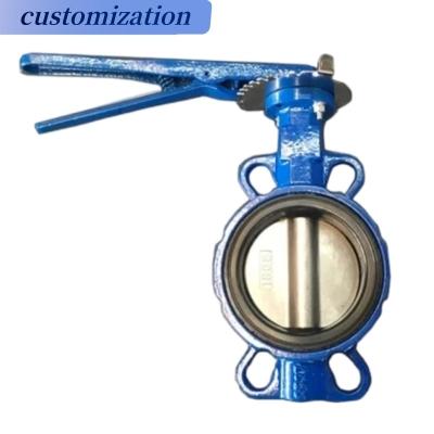 Cina Manuale Maniglia CI Corpo Materiale Struttura di arresto Valvola farfalla con attuatore pneumatico in vendita