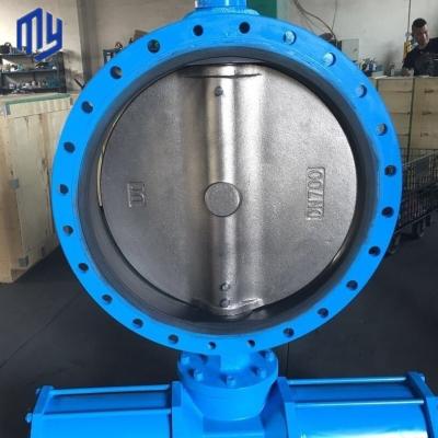 Cina Trattamento dell'acqua DN400 16 pollici classe 150 Offset doppia flange eccentrica Valvola farfalla in vendita