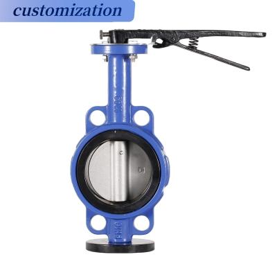 Cina OEM Port Size Lever Operato Full PTFE Lined Concentric DIN BS Control Butterfly Valve in vendita