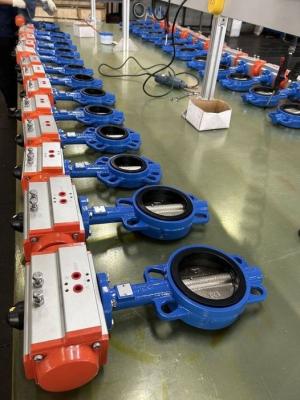 Cina Supporto personalizzato ODM EPDM rivestito di attuatore pneumatico Wafer Tipo di controllo Valvola farfalla in vendita