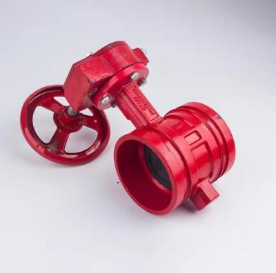 中国 OEM ポートサイズ 柔軟な鉄ゴムで覆われた火災対策システム用のローブバターフライバル 販売のため