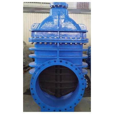 China DN400 CI de grande porte Ferro volátil resistente de porta de cunha sentada Pn16 fechamento manual à venda