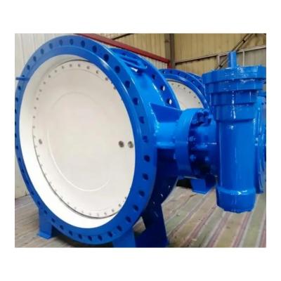 China Controle de gás Válvula de borboleta de tipo duplo excêntrico de grande tamanho com estrutura de diafragma à venda