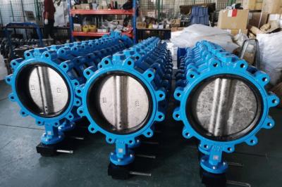 中国 DN200 柔らかい鋳鉄 PTFE 座ったラグ バターフライバル 一般温度メディア 販売のため