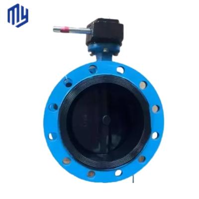 China Estrutura da borboleta válvula de borboleta de flanco excêntrico duplo com caixa de engrenagens e volante de mão à venda