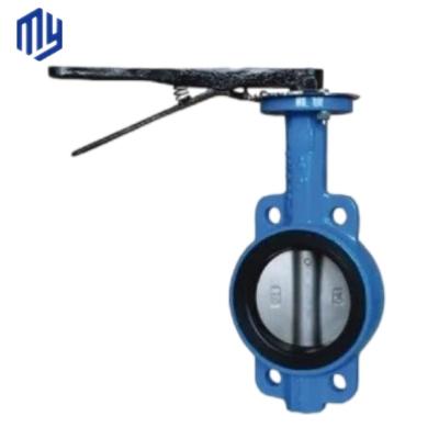 China Válvula de borboleta de ferro dúctil com apoio de flange de aço inoxidável à venda