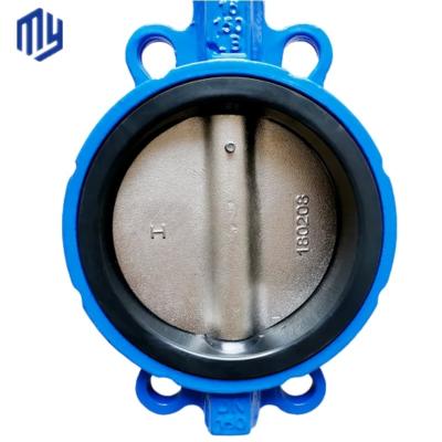 China Performance suave Pn16/10 Ferro dúctil EPDM Manutenção de alavanca sentada Wafer Butterfly Valve à venda