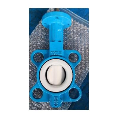 China Performance suave Pn16/10 Ferro dúctil EPDM Manutenção de alavanca sentada Wafer Butterfly Valve à venda
