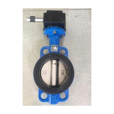 Cina DN50 Pn16 Dutile Tipo Wafer Ferro Worm Gear Box Azionato Valvola farfalla in vendita