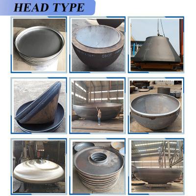 China Cabeça elíptica de aço inoxidável de fundição igual para tampas terminais do tanque de combustível à venda