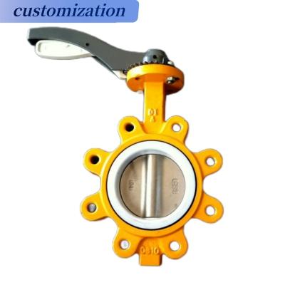 Cina Valvola a farfalla al fluoro con rivestimento di liquido di tipo American Standard DN80 Ltd71f46-16p per gas in vendita