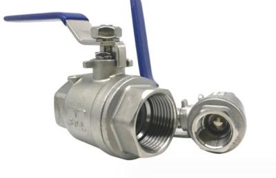中国 適用のための鋼工業/衛生用フルボアスロード NPT/BSP DN15 ボールバルブ 販売のため