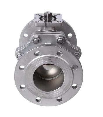 China CF8/CF8m/Carbon Steel Floating Type 2PC Flange Ball Valve voor water en brandveiligheid Te koop