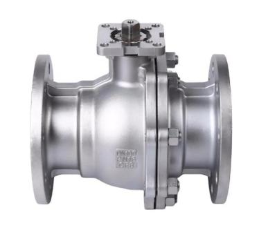 China CF8/CF8m/Carbon Steel Floating Type 2PC Flange Ball Valve voor water en brandveiligheid Te koop