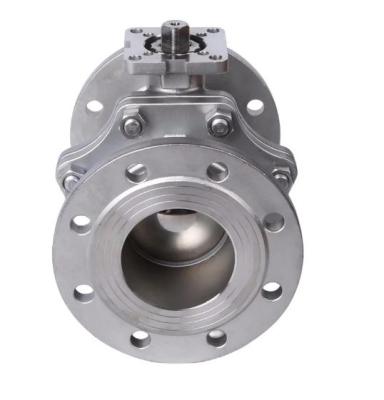 China CF8/CF8m/Carbon Steel Floating Type 2PC Flange Ball Valve voor water en brandveiligheid Te koop