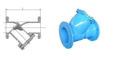 Cina Dimensione della porta secondo le esigenze del cliente Ferro flessibile Y filtro Acqua a doppia flange in vendita