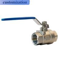 China Stainless Steel 2PC Internal Thread Handle Lock Ball Valve for Dependable Performance for sale
