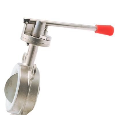 Cina 304 in acciaio inossidabile sanitario D71X Clamp manuale Valvola farfalla per il servizio personalizzato in vendita