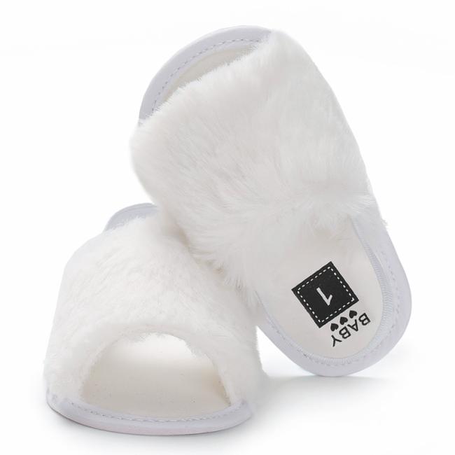 2021 Newborn Infant Casual Walking Shoes Toddler Fur Imitation Girls Summer Sandal