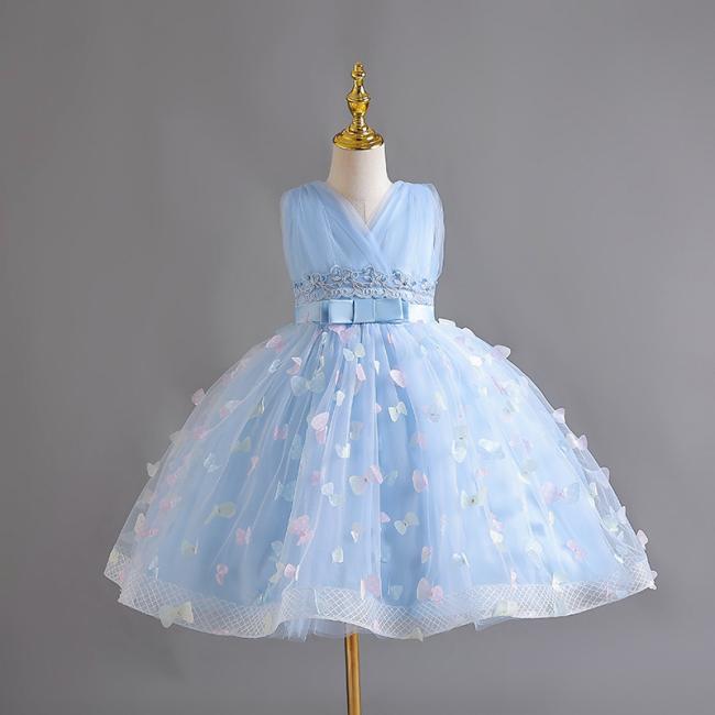 Baby Clothes Flower Girls Party Garment Wedding Dress Princess Long Pretty Dress