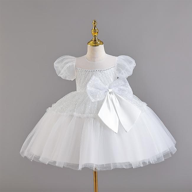 2023baby Clothes Flower Girls Party Garment Wedding Dress Princess Long Dress