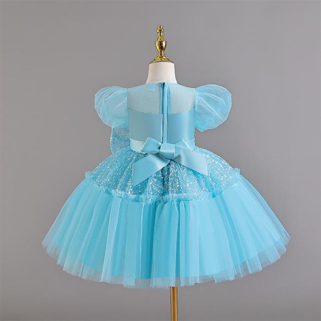 2023baby Clothes Flower Girls Party Garment Wedding Dress Princess Long Dress