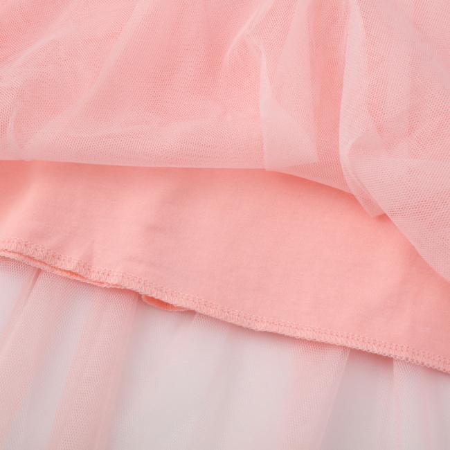 Girls Rainbow Tulle Dress Long-Sleeve Children Cute Dress Casual Dress 2-7y