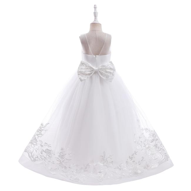 Wholesale Baby Clothes Girls Party Garment Ball Gown Dress Princess Back-Long Party Dress
