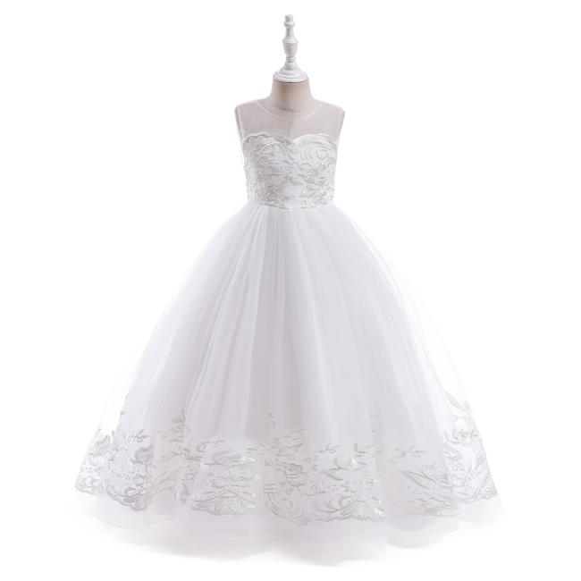 Wholesale Baby Clothes Girls Party Garment Ball Gown Dress Princess Back-Long Party Dress