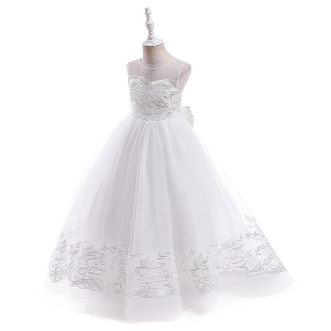 Wholesale Baby Clothes Girls Party Garment Ball Gown Dress Princess Back-Long Party Dress