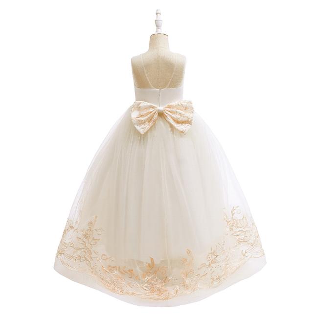 Wholesale Baby Clothes Girls Party Garment Ball Gown Dress Princess Back-Long Party Dress