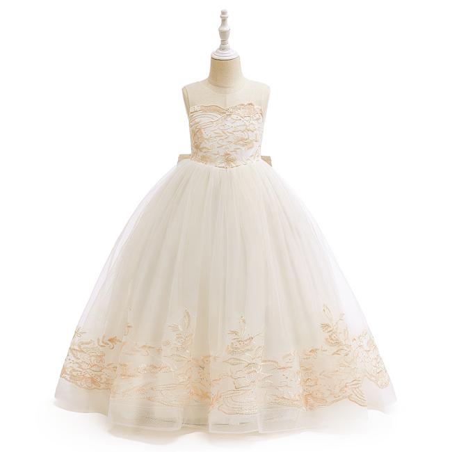 Wholesale Baby Clothes Girls Party Garment Ball Gown Dress Princess Back-Long Party Dress