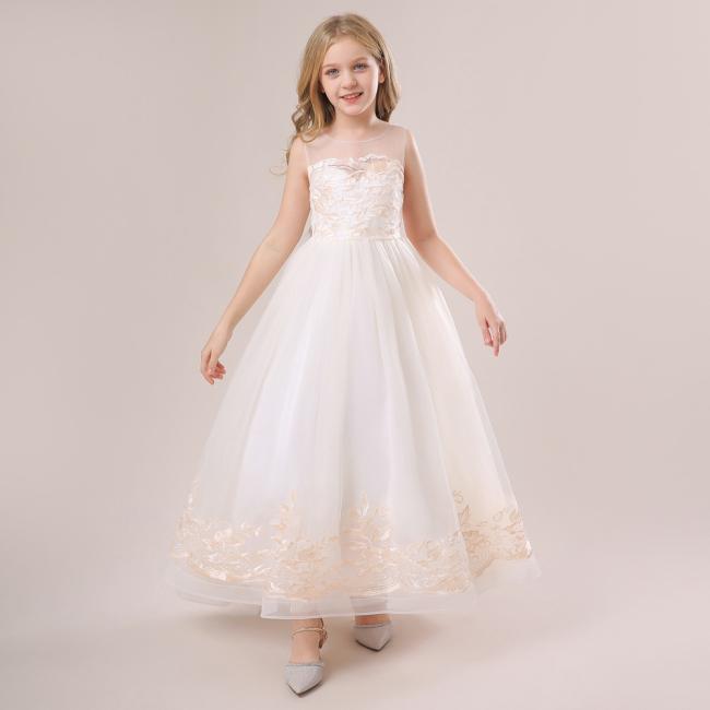 Wholesale Baby Clothes Girls Party Garment Ball Gown Dress Princess Back-Long Party Dress