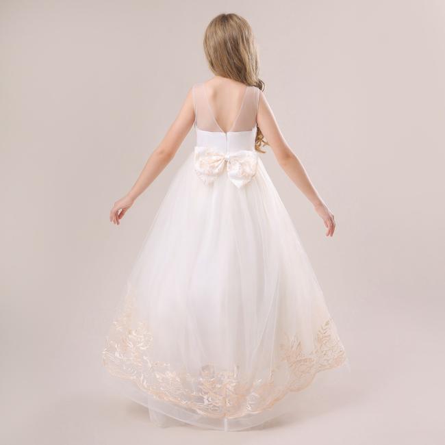 Wholesale Baby Clothes Girls Party Garment Ball Gown Dress Princess Back-Long Party Dress