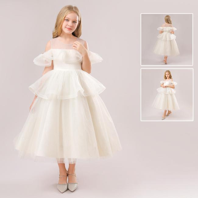 Wholesale Baby Clothes Girls Party Garment Ball Gown Dress Princess Champagne Party Dress
