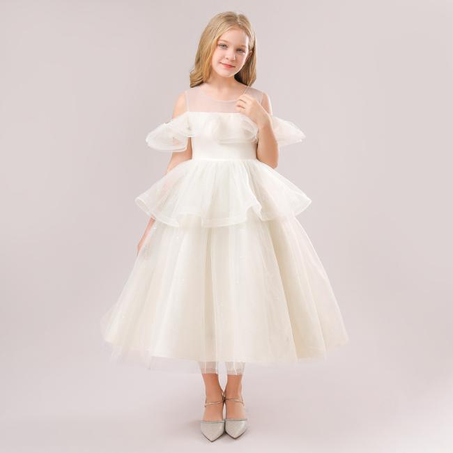 Wholesale Baby Clothes Girls Party Garment Ball Gown Dress Princess Champagne Party Dress