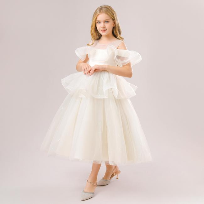 Wholesale Baby Clothes Girls Party Garment Ball Gown Dress Princess Champagne Party Dress