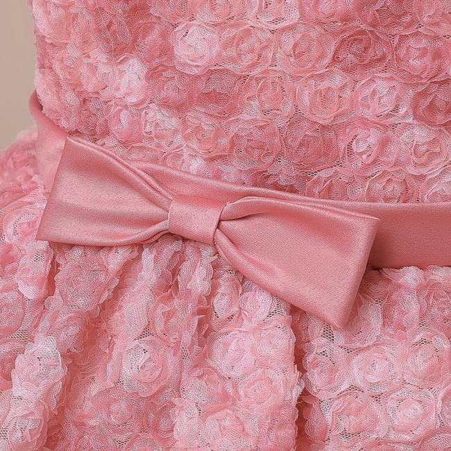 Wholesale Baby Clothes Girls Party Garment Ball Gown Dress Princess Pink Party Dress