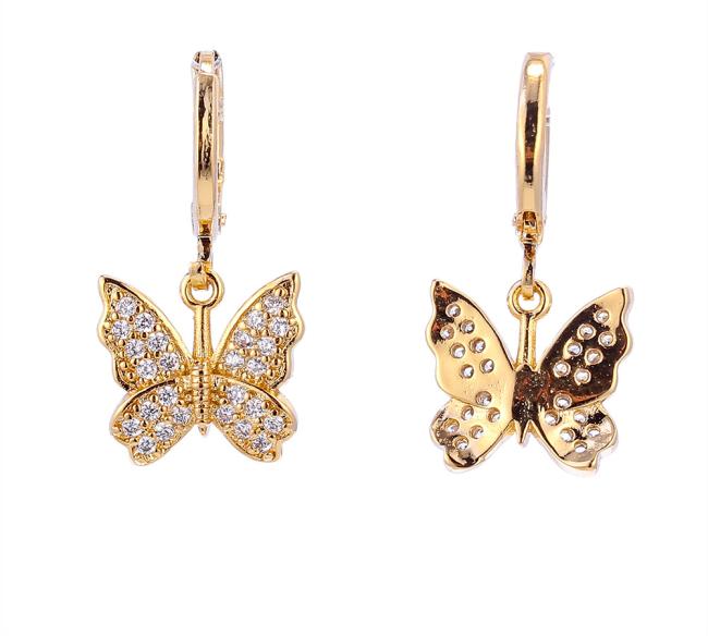 2021 New Earring Copper Platinum Plating Gold Plating Butterfly Design