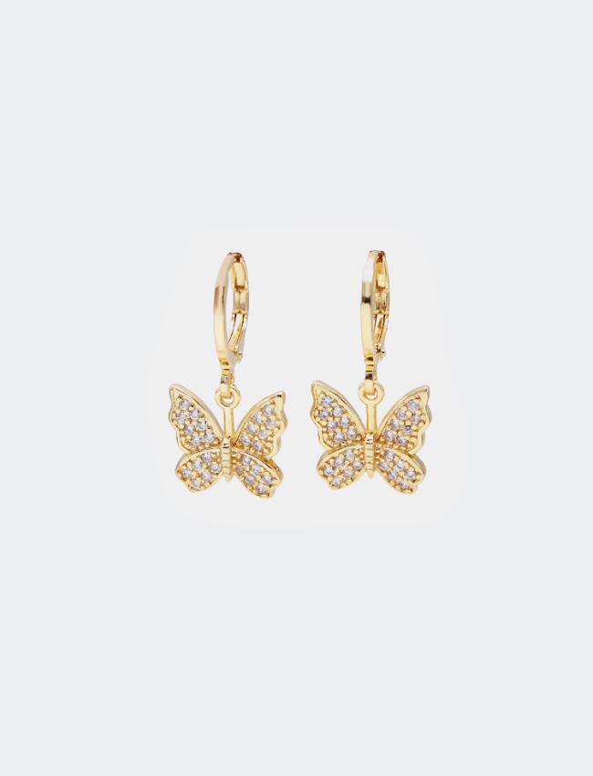 2021 New Earring Copper Platinum Plating Gold Plating Butterfly Design