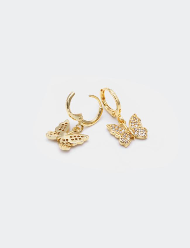 2021 New Earring Copper Platinum Plating Gold Plating Butterfly Design