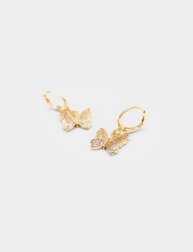 2021 New Earring Copper Platinum Plating Gold Plating Butterfly Design