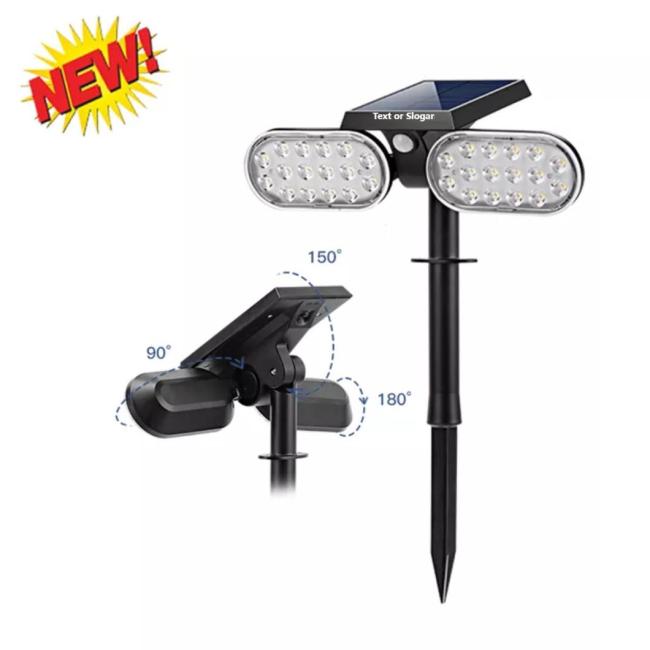 New Design Solar Outdoor LED Lighting Spotlight Solar Powered Garden Light with Motion Sensor 2021