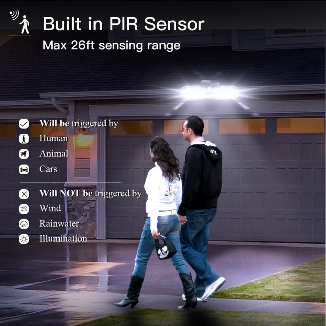 New Design Solar Outdoor LED Lighting Spotlight Solar Powered Garden Light with Motion Sensor 2021