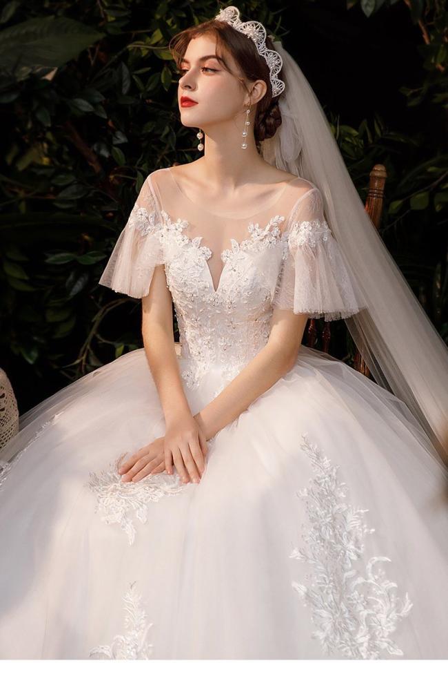 Wedding Dress Western Hot Selling Embroidery Lace Bridal Dress Evening Party Mermaid Frock Bridesmaid Gowns Vestido De Noiva