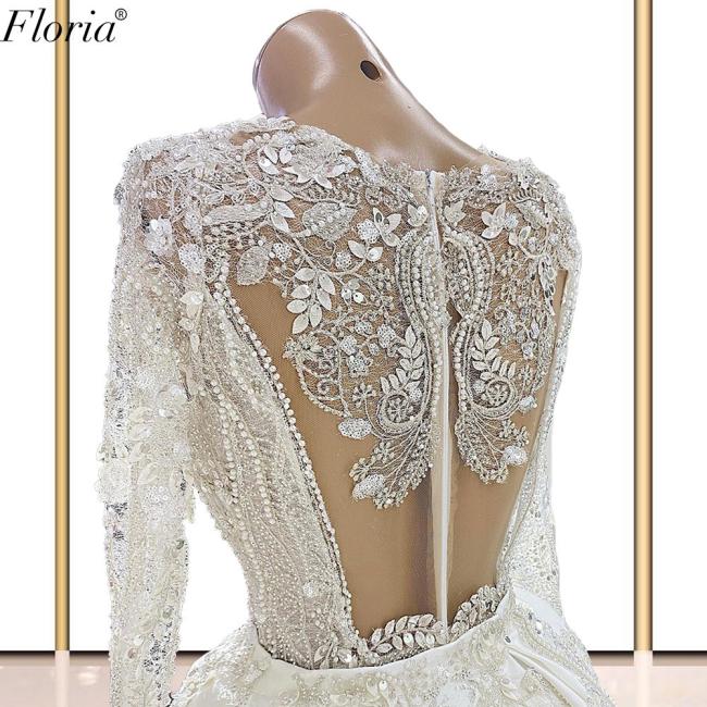Customized Bridal Dress Lace Wedding Dress Bride Gowns Trailing Vestido De Noiva Detachable