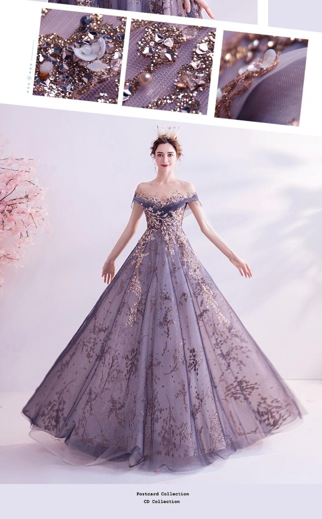 2021 New Western Hot Selling Sequined Sex Ball Dress Evening Party Frock Bridesmaid Gowns Plus Size