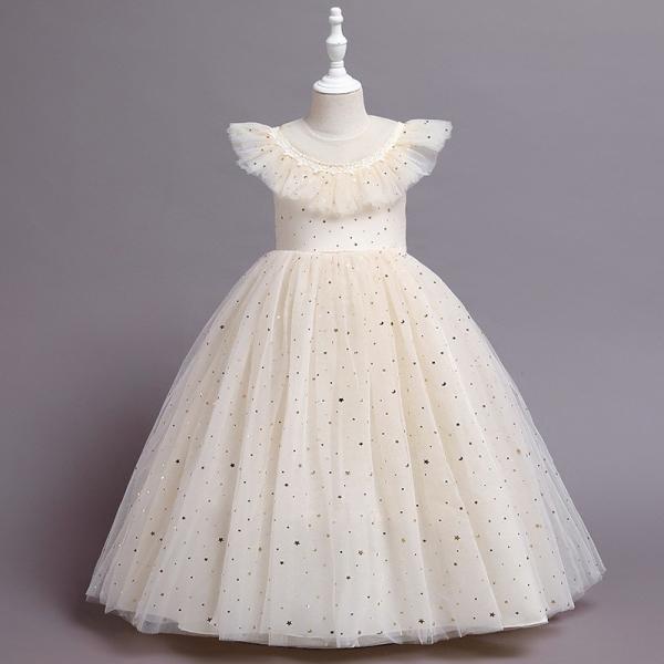 Quality New Baby Clothes Flower Girls Party Garment Wedding Dress Princess Long Dress for sale