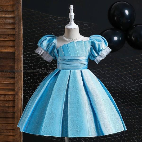 Quality Wholesale Baby Clothes Girls Party Garment Ball Gown Puff Sleeve Dress Princess for sale